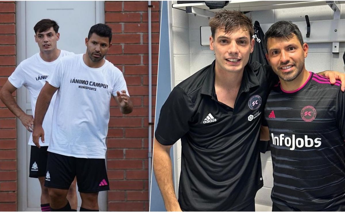 El chileno Benjamín Sierra feliz con el Kun Agüero: "Qué privilegio"